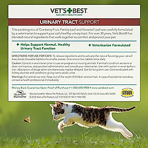 Vet's Best Cat Urinary Tract Support Chewables | Supports A Healthy Urinary Tract in Cats | 60 Chewable Tablets