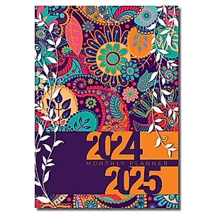 2024-2025 Monthly Planner, 7"x10", 100lb Cover, Spiral Bound, 2 Year Calendar Great For Organization & Scheduling