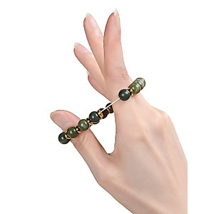 malahill Canada Jade Feng Shui Bracelet, Money attraction Bracelet, Good Luck Beaded Bracelet, Entrepreneur Business Relationship Bracelet, Happy Mood crystal bracelet