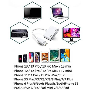 Apple Lightning to HDMI Adapter, Digital AV Audio Dongle, 1080P Sync Screen Cable for iPhone, iPad, iPod to TV/Projector/Monitor, MFi Certified Video Converter