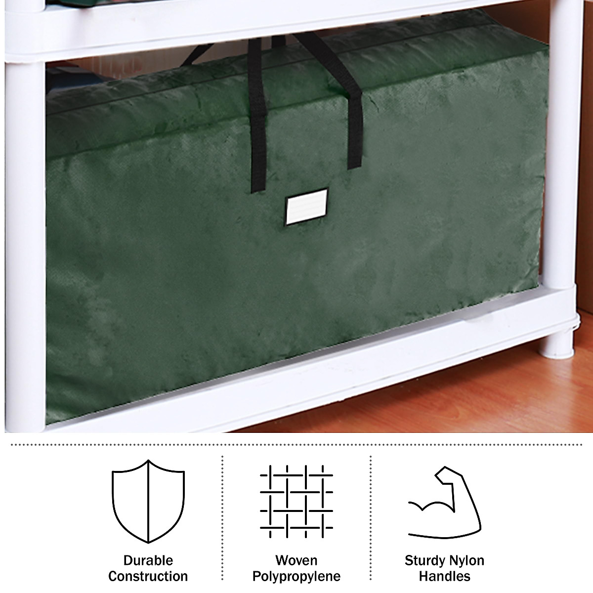 Elf Stor 83-DT5512 Premium Green Christmas Bag Holiday Extra Large for up to 9' Tree Storage, 1 pack x 9 ft