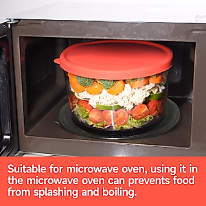 PUREKRA 1 Pack Silicone Lid for Anchor Hocking Footed Glass Trifle Bowl & Shallow Trifle Bowl （104 Oz / 3-Quart), Dishwasher And Microwave Safe (Bowl not included)