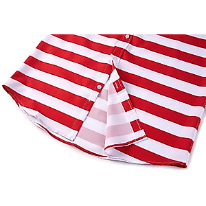 ENVMENST Men's American Flag Button Down Shirts Casual Short Sleeve Patriotic Hawaiian Shirt（Flag,3XL）