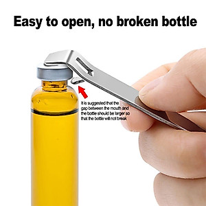 NentMent 5 Pack Bottle Opener Phial Cap Remover Oral Liquid Vial Keychain Medical Clinic Vial Openers Vials Decapper Film Canister Opener Soad Beer Canned Beverages Opener Bartender Kitchen Tool