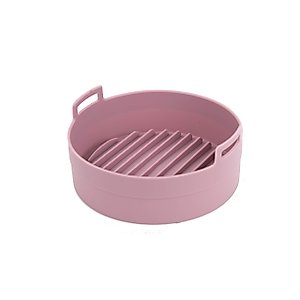 100% Platinum Silicone Pot for Air Fryer and Microwave (Pink, X-Large (Diameter 8.7 in))