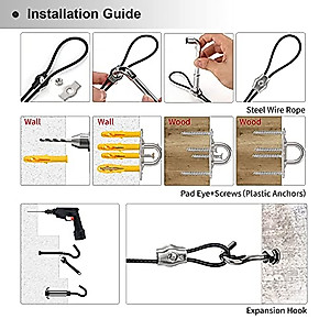 Sun Shade Sail 16'x16' Blue & Shade Sail Hardware Kit with Nylon Coated Cable Wire