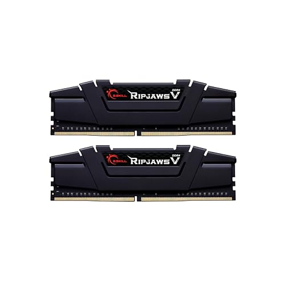 G.SKILL Ripjaws V Series (Intel XMP) DDR4 RAM 16GB (2x8GB) 3200MT/s CL16-18-18-38 1.35V Desktop Computer Memory UDIMM - Black (F4-3200C16D-16GVKB)