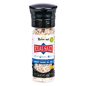 Redmond Real Sea Salt - Natural Unrefined Gluten Free, Coarse Salt with Coarse Grinder (Original Bundle)
