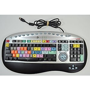 Bella Professional Series Keyboard for Apple Final Cut Pro, Black and Silver Color, with Jog, for Mac