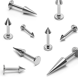 Dynamique 14g Spike 316L Surgical Steel Labret/Monroe Stud (Sold per Piece)