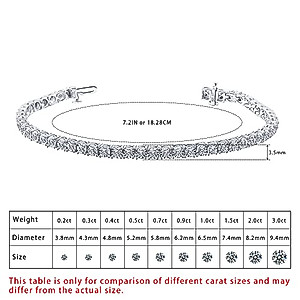 Beyond Brilliance 1.00 Carat Round Natural Diamond Tennis Bracelets for Women | Sterling Silver Bracelet | Fine Jewelry for Her | Timeless Design | Gift Box Included