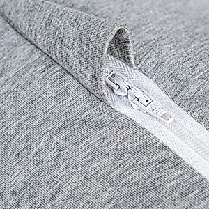 AngQi Pregnancy Pillow Cover Case - U Shaped Pillowcase – Fit 65" x 31" U Shape Pillows - Total Body/Maternity Pillow Replacement Cover - Stretch Jersey Knit Cotton - Gray