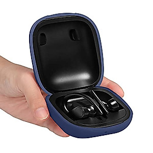 kwmobile Case Compatible with Beats Powerbeats Pro Case - Silicone Cover Holder for Earbuds - Blue
