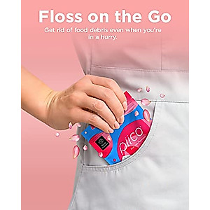 Piico Rose Floss Picks with Xylitol, 100 Counts, Unbreakable and Shred-Resistant Flossers for Adults, Resealable Pack, Long-Lasting Unique Flavored Dental Floss Picks, Doubles as Portable Dental Picks