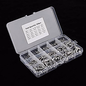 Socket Screw Bolt, Screws Kit 250pcs High Hardness for Motherboard for Keyboard for Memory for Laptop Keyboard for Computer Hard Disk