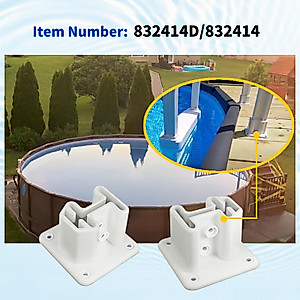 2 Pack 832414, 832414D, BUL-41-1 Ladder Flanges Replacement for Heavy Duty Resin in-Pool Above Ground Swimming Pool Ladder, Hook/Hanging Ladder Flanges, Ytpoools