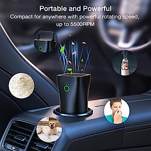 Portable Car Air Purifier - Homintell Mini Air Purifiers for Smokers and Allergies Air Cleaner, True Hepa Air Filter, Aromatherapy bottle