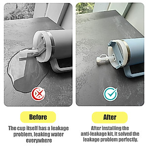 6 PCS Silicone Spill Proof Stopper Set for Stanley Cup 1.0/2.0 40oz/ 30oz, Reusable Stanley straw cover Including 2 Square Spill Stopper, 2 Round Leak Stopper and 2 Straw Cover Cap