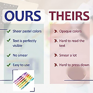 Mr. Pen- Retractable Highlighters, 6 Pack, Pastel Colors, Chisel Tip, No Smear Click Highlighter, Bible Journaling Highlighter, Highlighter Markers Retractable, Highlighter Pens, Mild Highlighters