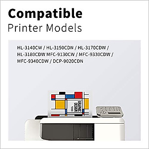 LemeroUexpect Compatible Toner Cartridge Replacement for Brother TN221 TN225 Toner Cartridge for HL-3170CDW HL-3140CW HL-3180CDW MFC-9130CW MFC-9340CDW MFC-9330CDW (Black Cyan Magenta Yellow, 5P)