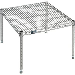 Nexelate Silver Epoxy Wire Dunnage Rack, 24"W x 24"D x 14"H