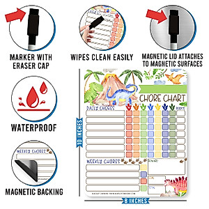 Dinosaur Kids Chore Chart Magnetic, Reward Chart for Kids, Good Behavior Chart for Kids at Home, My Responsibility Chart for Kids, Magnetic Reward Chart for Kids Behavior, Chore Chart for One Child