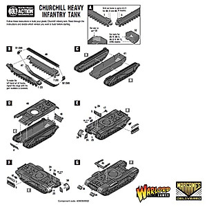 Wargames Delivered Bolt Action Tank War - British Churchill Tank, World War Two Miniatures, Action Figures 28mm Scale Tank Model for Miniature Wargaming by Warlord Games