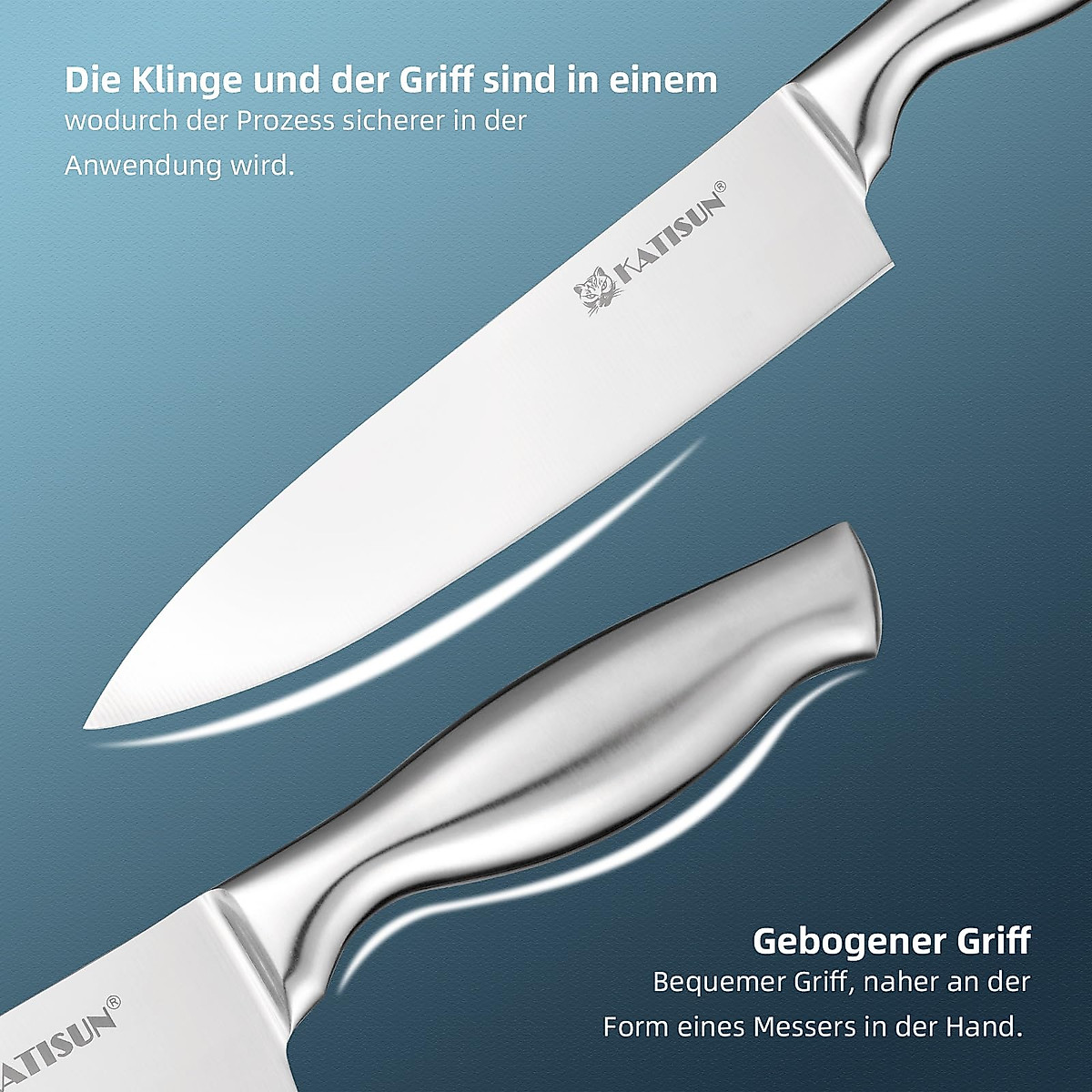 KATISUN Kitchen Knife Set, 6 Pieces Knife Block Sets with Pine Knives Drawer Organizer, Perfect for Home and Chefs, Premium Knife Holder, Gift for Holiday and Housewarming