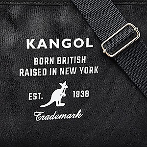 KANGOL(カンゴール) Thick Cotton Canvas 2-Way Clutch Bag, Black (Black 19-3911tcx)