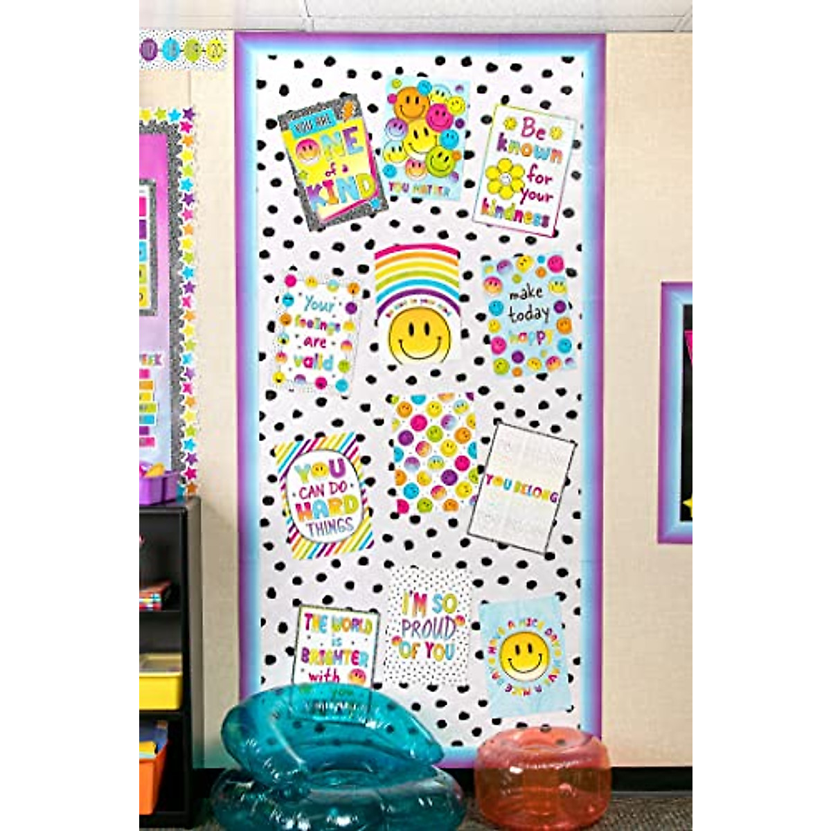 Teacher Created Resources Purple and Blue Color Wash Straight Border Trim