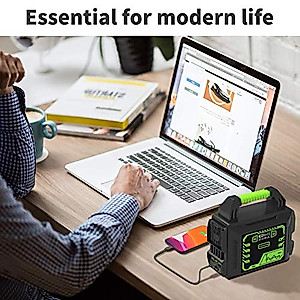 300W Portable Power Station, Portable Solar Generator for Home Use, CPAP Backup Battery Bank with 110V AC Outlet, Camping/Travel/Car Portable Chargers for Emergency