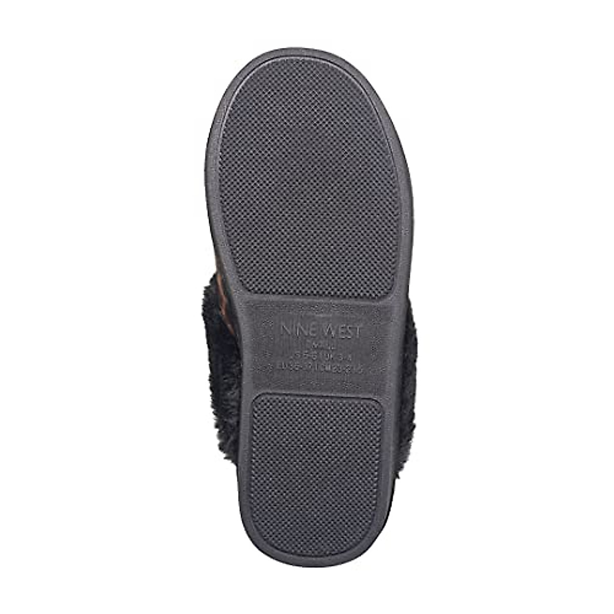NINE WEST Scuff Slippers For Women, Extra Soft & Comfortable Winter House Shoes, Leopard, Medium 7-8