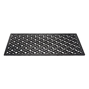 DII Rubber Doormats Collection All Weather, 18x30, Lattice