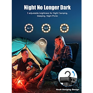 FRIZCOL Clip on Fan with Misting - 6000mAh Portable Fan with Light & Hook - Rechargeable Fan Battery Powered Up to 40 Hours Cooling & 2h Misting for Travel, Office, Desk