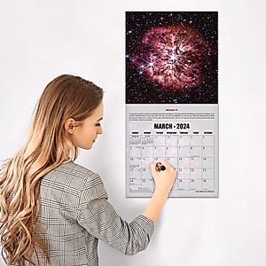 RED EMBER James Webb Space Telescope 2024 Wall Calendar 12 Month | 12" x 24" Open | Thick & Sturdy Paper | Giftable | Calendar 2024