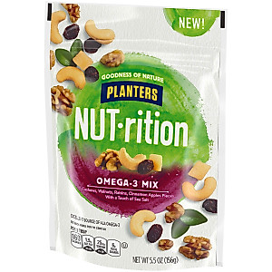 Planters NUTrition Omega 3 Snack Nuts Mix (5.5 oz Bag)