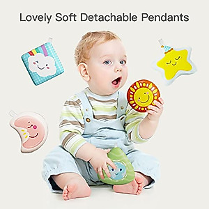 Eners Baby Crib Mobile with Music and Lights, Mobile for Crib with Remote Control, Rotation, Moon and Star Projection, Baby Crib Toys for Boys Girls (Yellow)