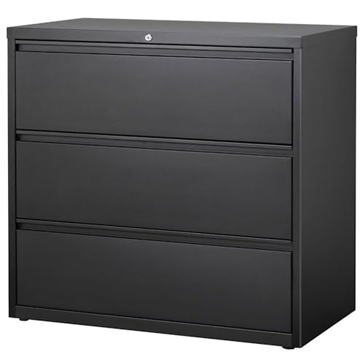 Hirsh 42-in Wide HL8000 Series Metal 3 Drawer Lateral File Cabinet Black
