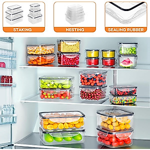 AISOON 40 Piece 85Oz Large Food Storage Containers with Lids,BPA Free, Leak-Proof Kitchen Organizers Ideal for Pantry Organizers, Cereal Containers, Microwave & Dishwasher Safe, Labels and Accessories