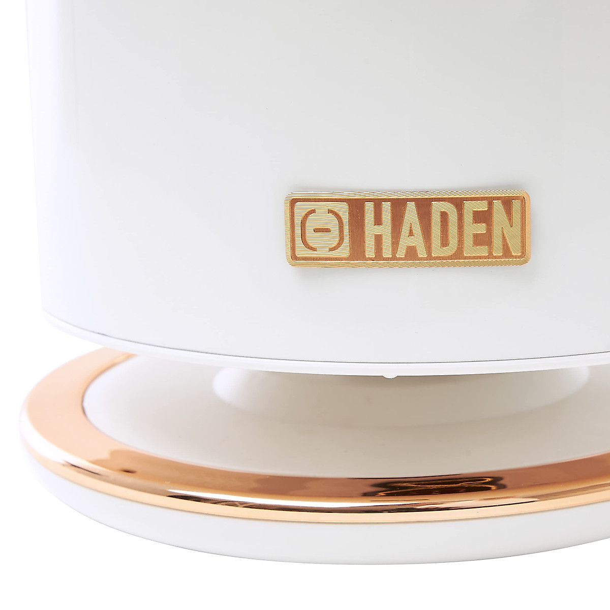 Haden 75089 Heritage 1.7 Liter Stainless Steel Body Countertop Retro Electric Kettle with Auto Shutoff & Dry Boil Protection (Ivory/Copper)