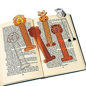 Fun Express Zoo Animal Ruler Bookmark (4Dz-Un) - 48 Pieces - Educational and Learning Activities for Kids