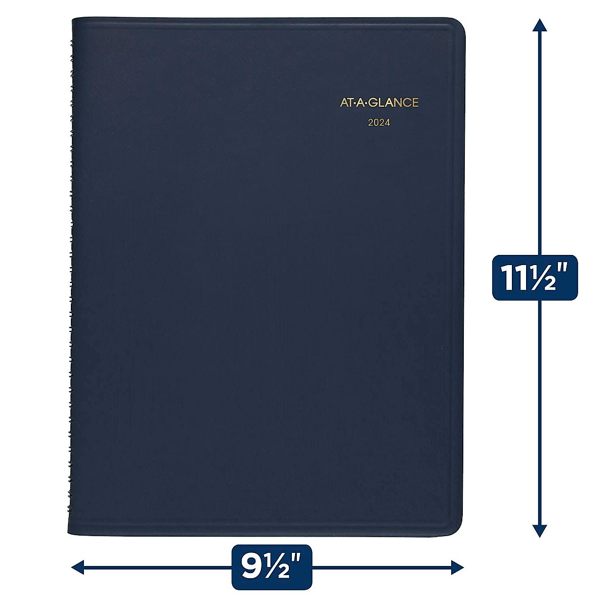 AT-A-GLANCE 2024 Monthly Planner, 9" x 11", Large, Navy (702602024)