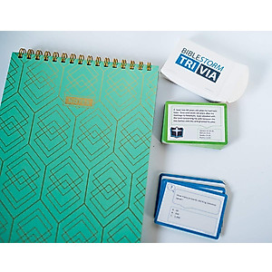 BibleStorm Fun, Educational Bible Trivia Card Game - Flashcards for Bible Study - 50 Questions with Multiple Scripture References per Answer - Play by Yourself or with Family and Friends
