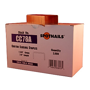 Spot Nails CC78A 1-3/8-Inch Crown 7/8-Inch Leg Carton Closing Staple