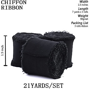 SHUNSTONE Mixed Pink Chiffon Ribbon Fringe Silk Ribbon 1.5" x 7Yd Dusty Rose Mauve Ribbon for Gift Wrap, Wedding Decoration, Invitation, Greeting Card, Bridal Bouquet, DIY Craft (3 Rolls 21 Yards)