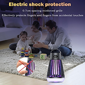 Mozz Guard Mosquito Zapper, 2024 New Generation Portable Cordless Bug Zapper, USB Charing and Low Noise, Suitable for Indoor, Home Garden, Camping, Picnic, Fishing (2PCS-White)