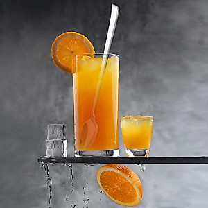 faderic Ice Tea Spoon 8 Pcs, 7.9-Inch Long Handle Stirring Spoon, 18/10 Stainless Steel Mixing Spoon, Cocktail Spoon