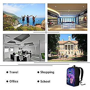 avkzqud Backpack 17 Inch Laptop Backpack Bento Lunch Box Fashion Hiking Backpack Pencil Case Set 3 Piece for Women Men Teens