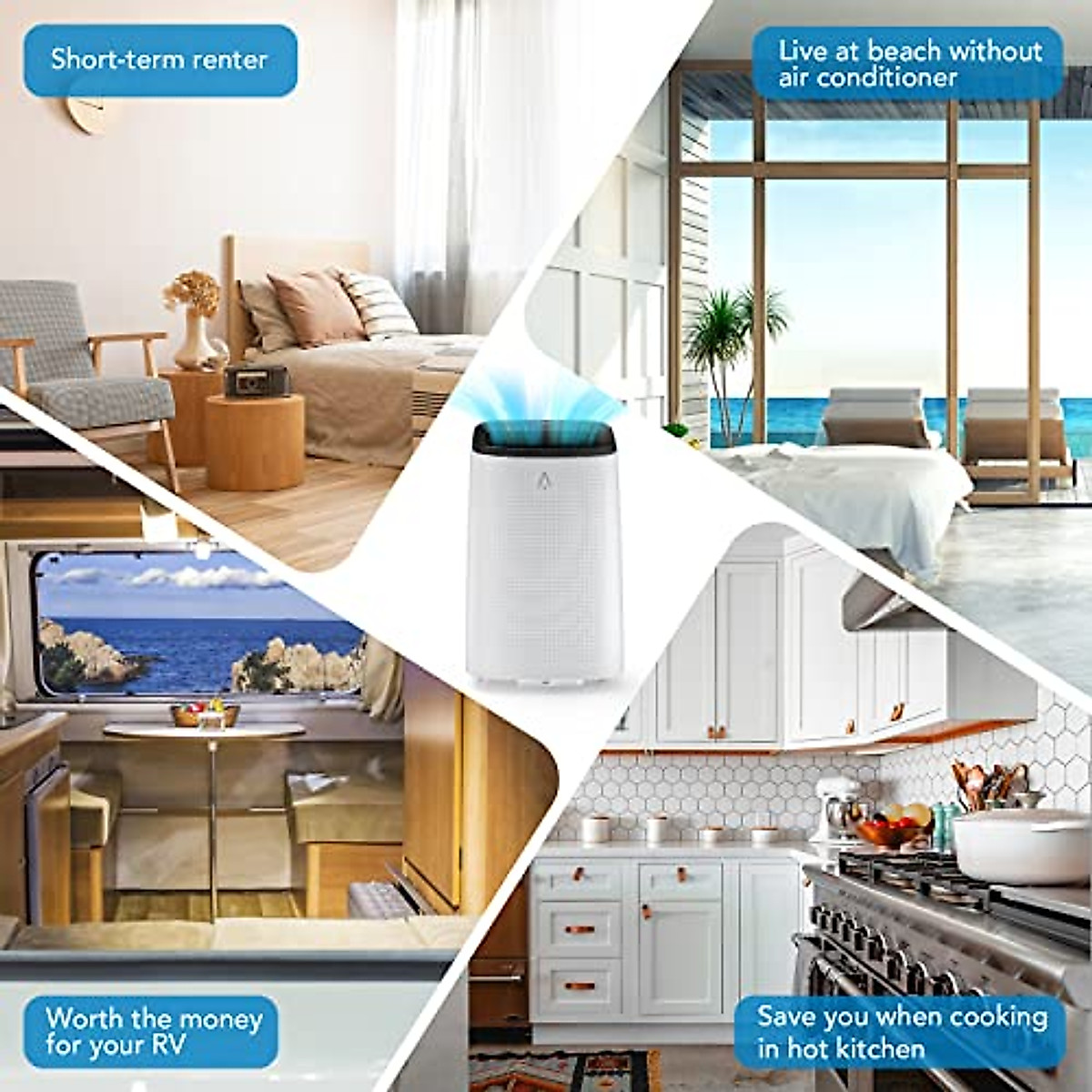 Garvee 14000 BTU Portable Air Conditioner, Built-in 3 in 1 AC Unit Dehumidifier & Fan Modes, Room Cooling Up to 750 sq. ft, Energy Efficient, 24Hrs Timer, Window Installation Kit, White