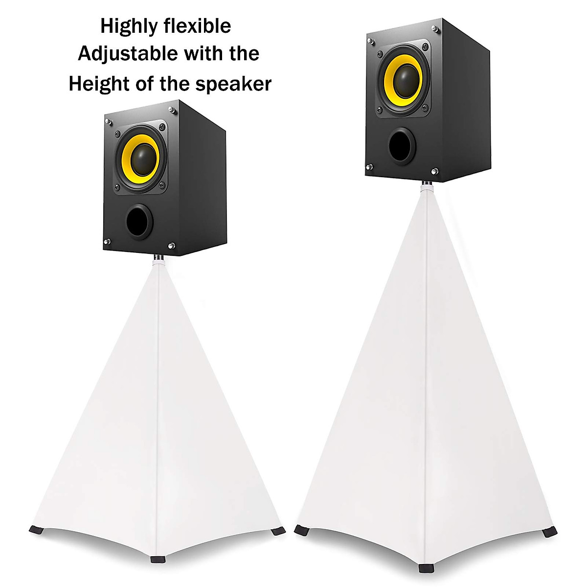 Dofilachy Speaker Stand Cover-DJ Bag with 360 Degree Cover, Speaker Tripod Scrim Cover for Speaker/Lighting with Free Travel Bag (Two Pack-white)